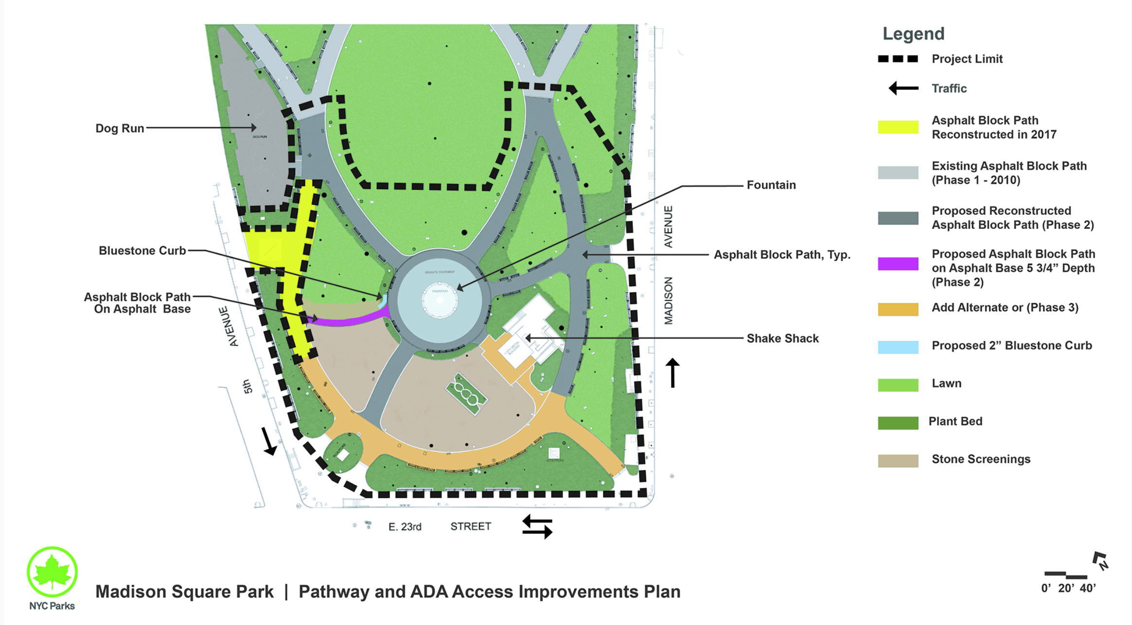 Pathway Construction Update — Madison Square Park Conservancy